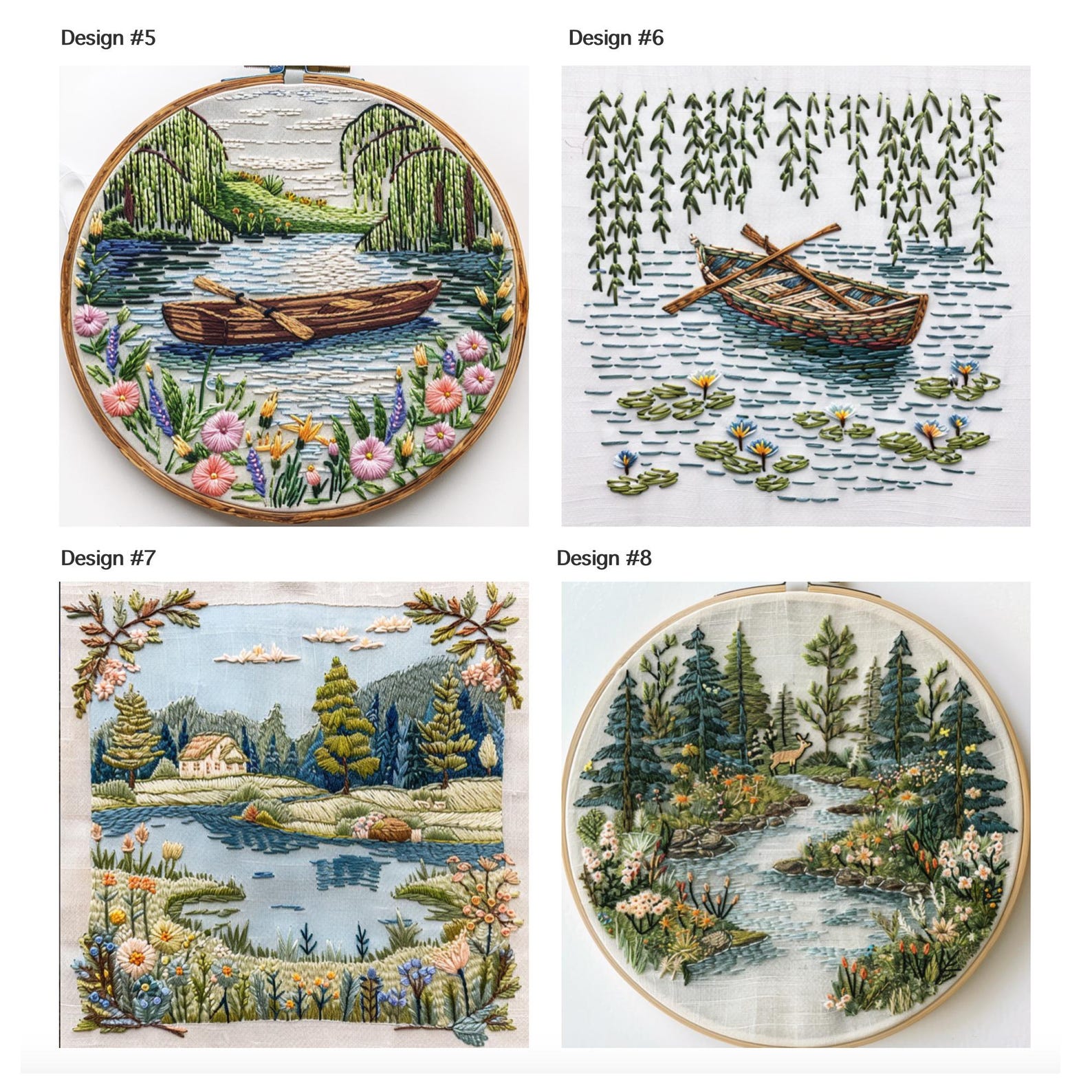 Whimsical Lake Serenade Hand Embroidery Pattern | Stick and Stitch ...