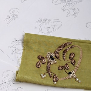 Complete Set of Floral Monogram Alphabet Designs for Embroidery ...