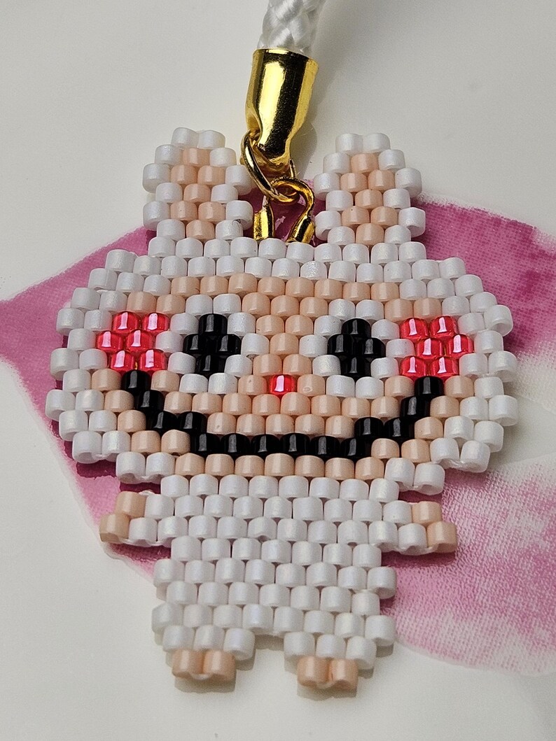 Beaded Labubu Charm Keychain: Handmade Monster Inspired Design - Etsy