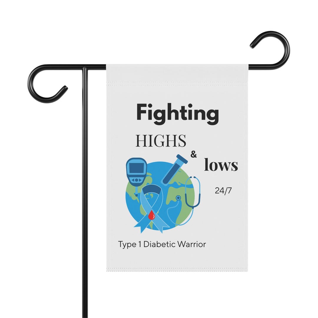 Diabetic Warrior Garden Banner - Empowering Home Decor, Support Gift ...