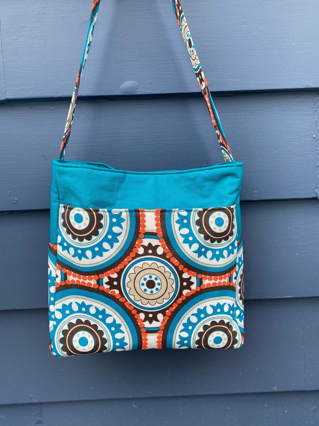 Summertime Bright Tote, Large Knitting Project Bag, Sweater Project ...