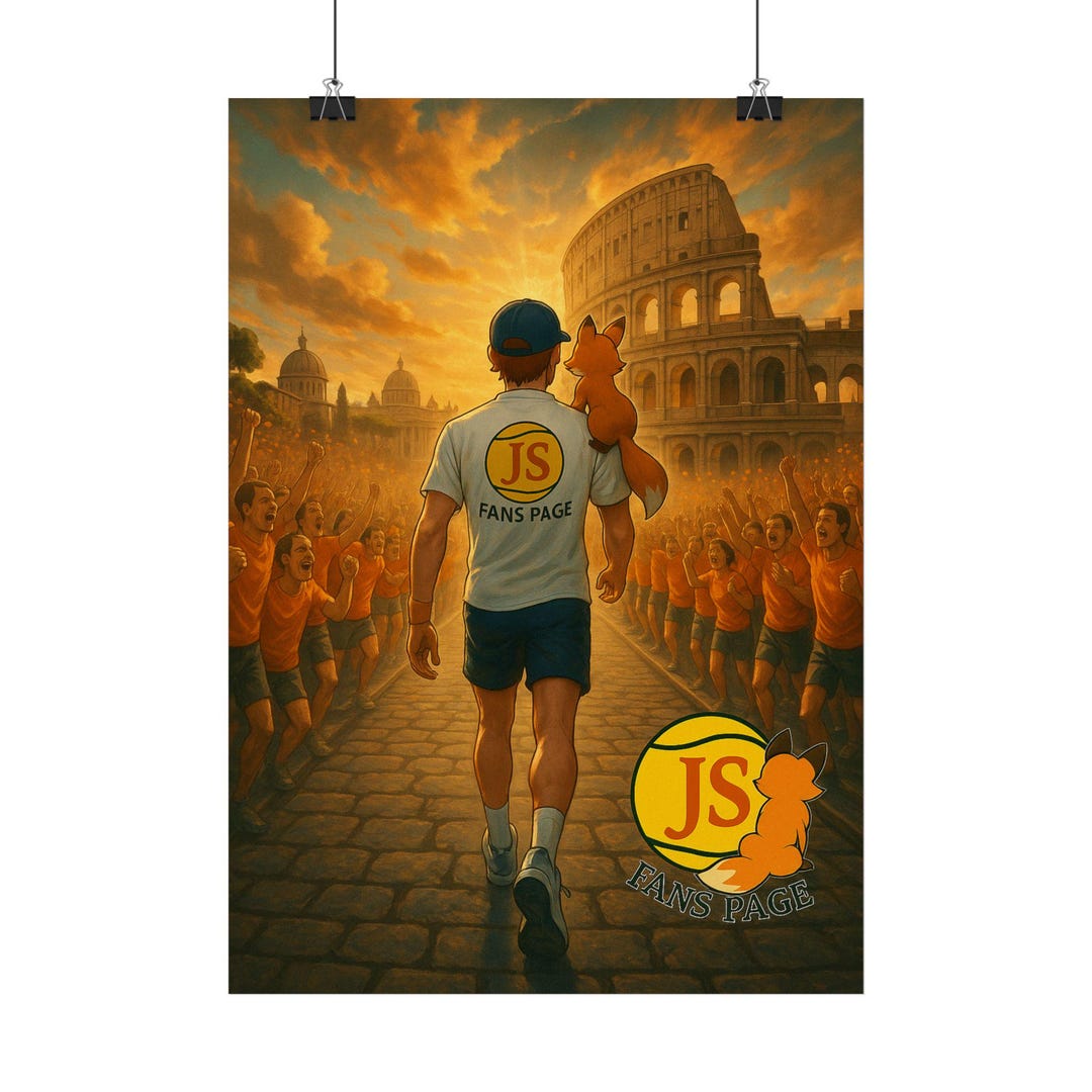Inspirational Jannik Sinner Poster for Personal Space, Vintage Cartoon ...
