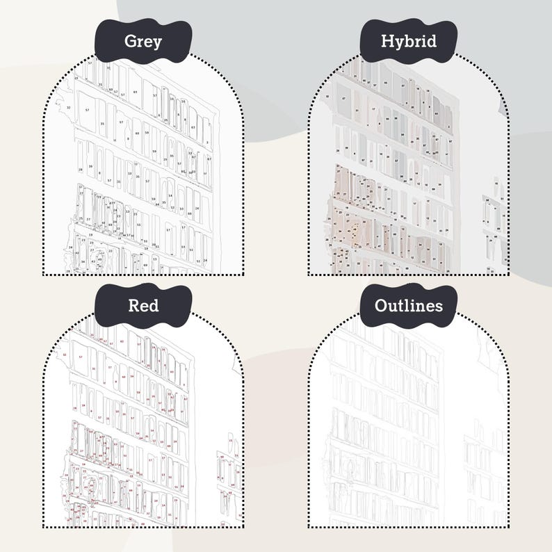 Castle Library Color by Number, Printable Pages (digital Download) - Etsy