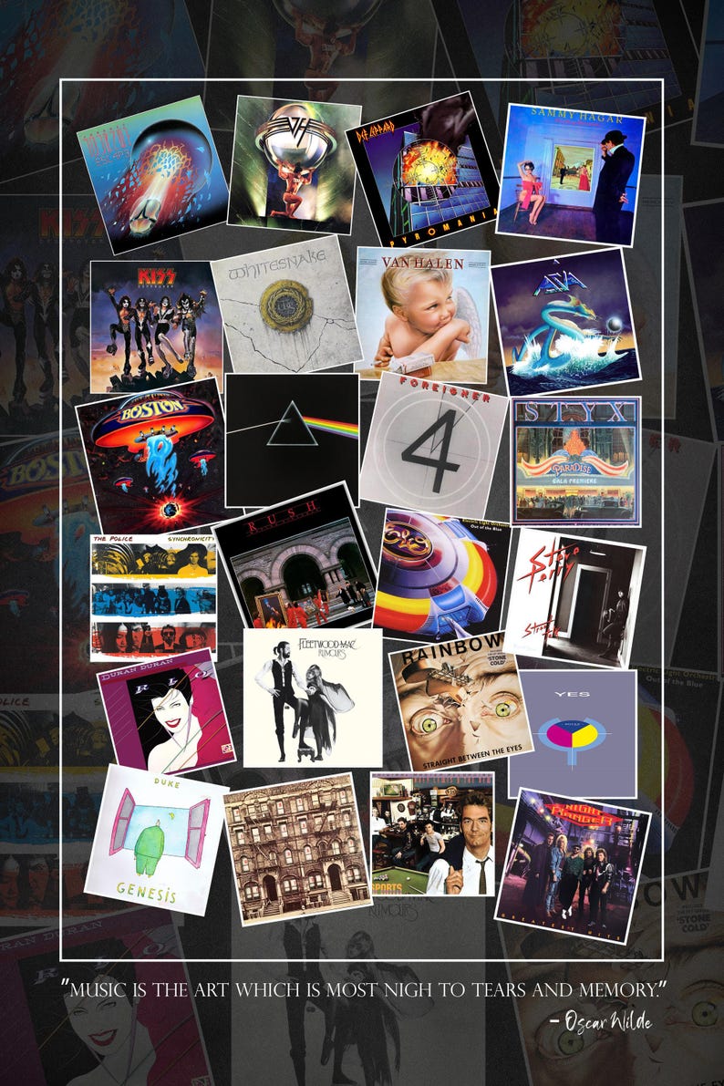 Classic Rock Posters, Album Cover Art, Vintage Rock Wall Decor, Music ...