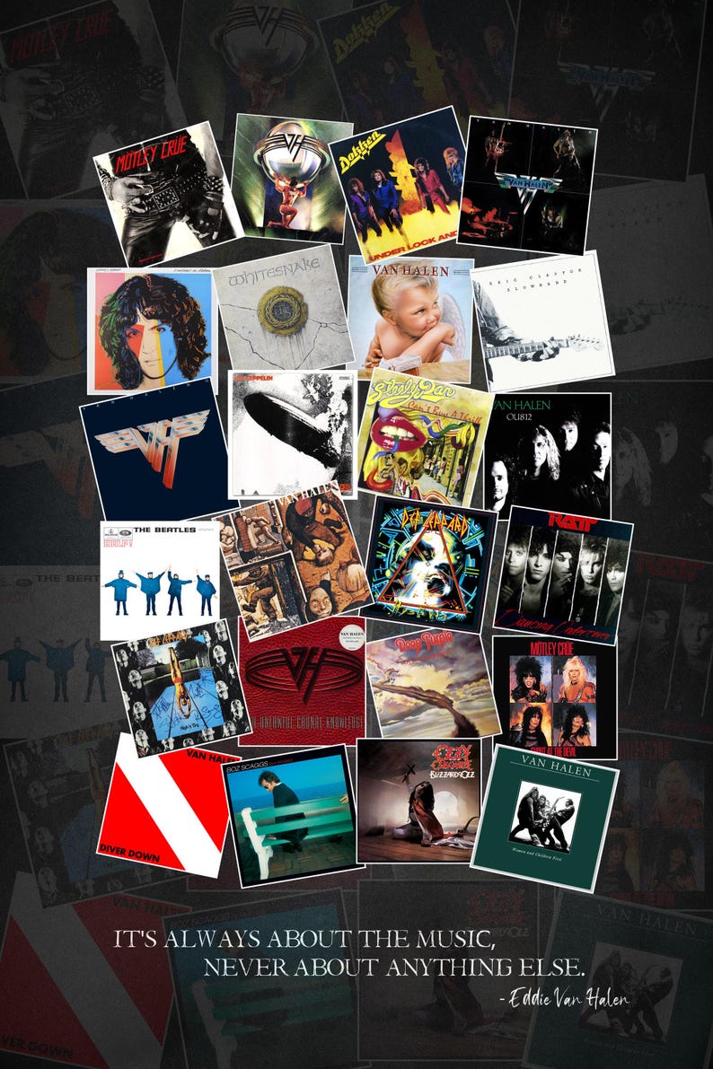 Classic Rock Posters, Album Cover Art, Vintage Rock Wall Decor, Music ...