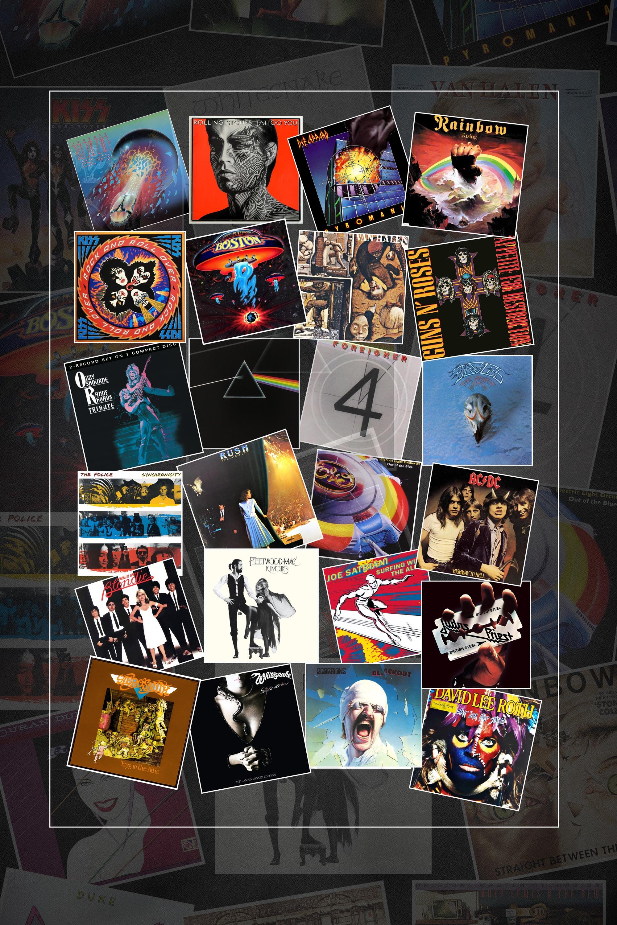 Classic Rock Posters, Album Cover Art, Vintage Rock Wall Decor, Music ...