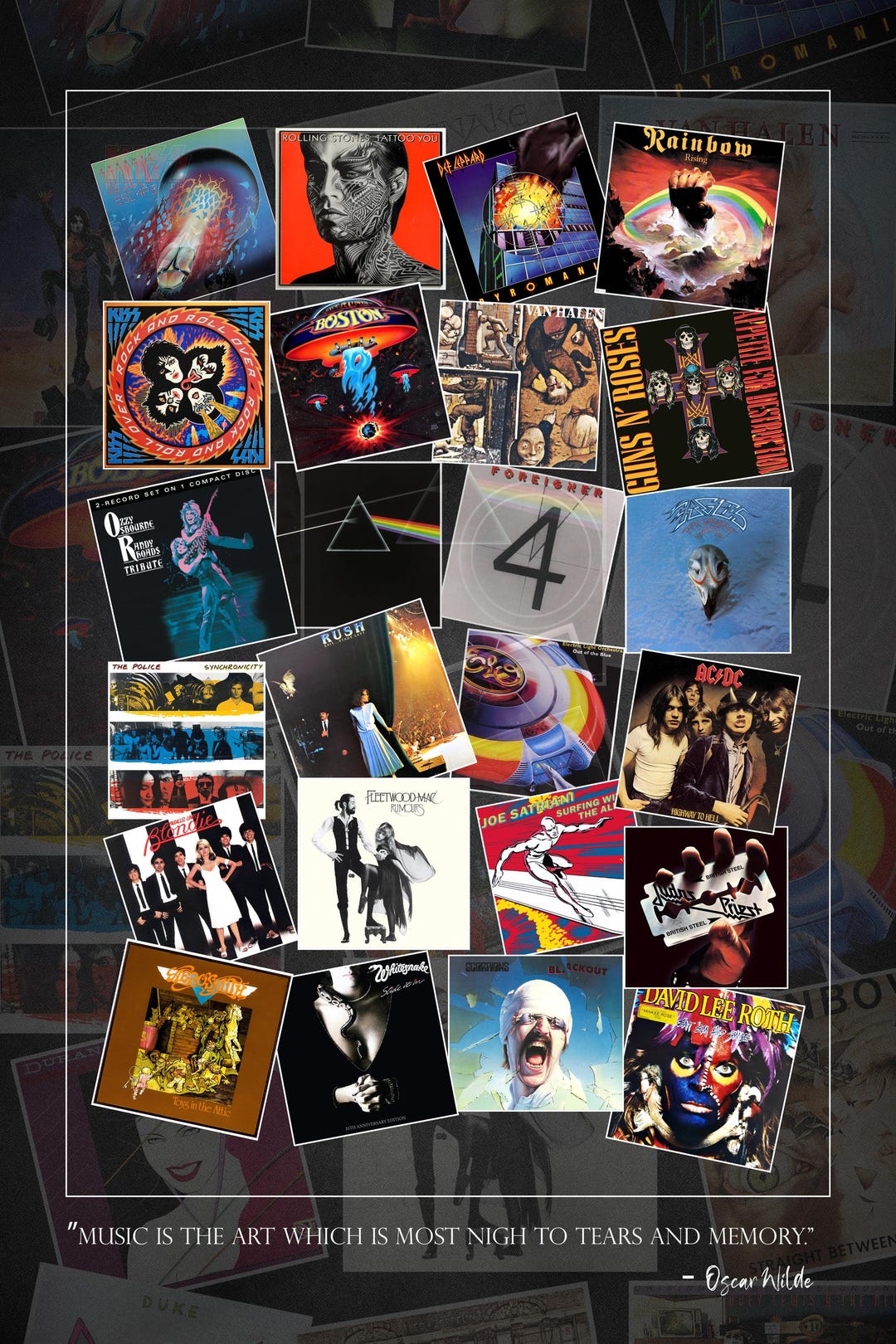 Classic Rock Posters, Album Cover Art, Vintage Rock Wall Decor, Music ...
