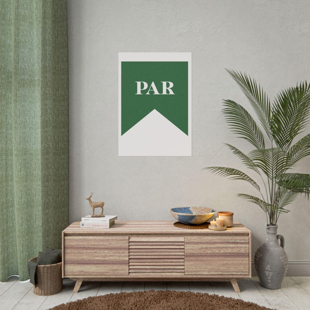 Golf Flag Par Poster, Rolled Posters | Golf Course Art Print - Etsy