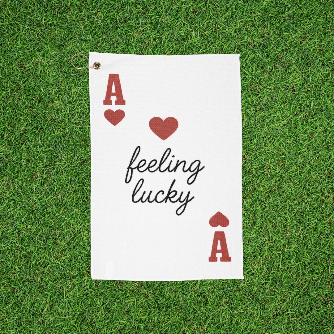 Feeling Lucky Ace Golf Towels, Fun Golf Accessories, Gift for Golfers ...