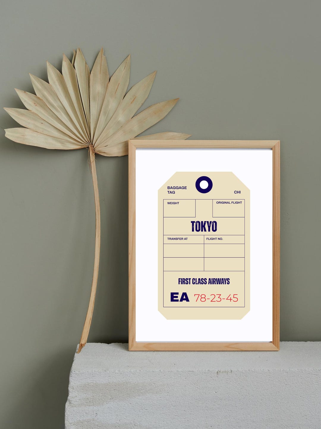 Personalized Travel Ticket Art Print Digital Download – Editable Travel ...