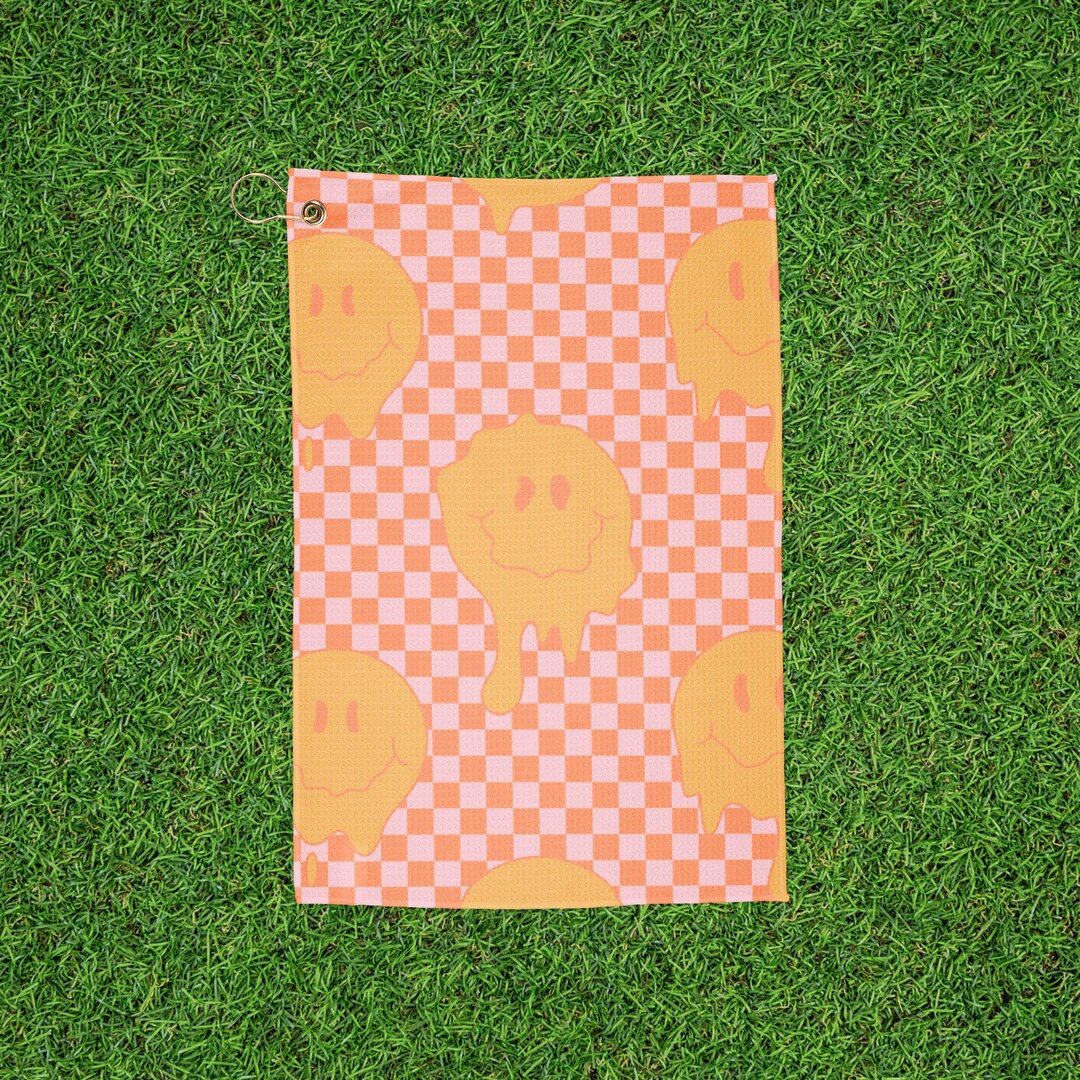 Checkered Smiley Golf Towels for Fun Days on the Green, Perfect for ...