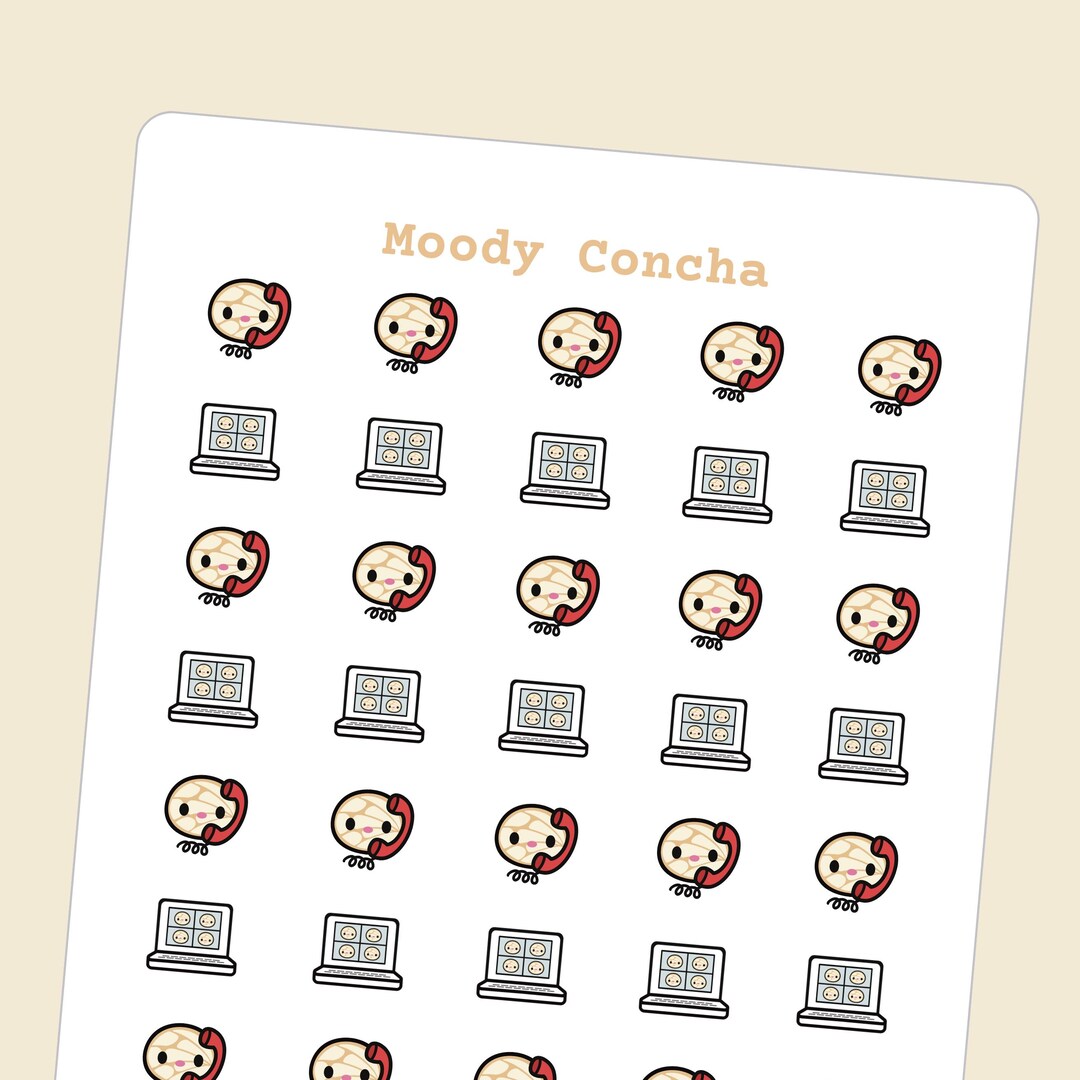 Phone Calls, Meetings, Reminders Icon Sticker Sheet | Perfect for ...