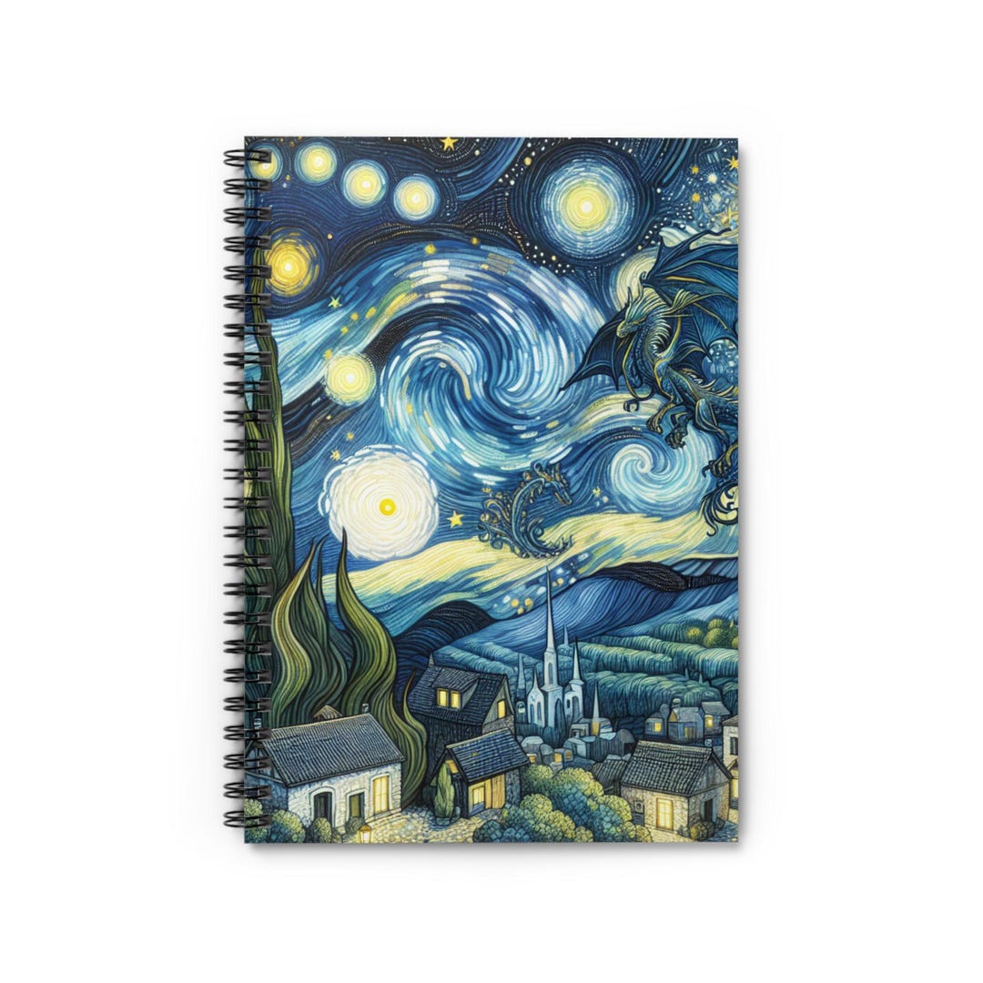 Starry Night Spiral Notebook - Perfect for Dreamers, Artists & Writers ...