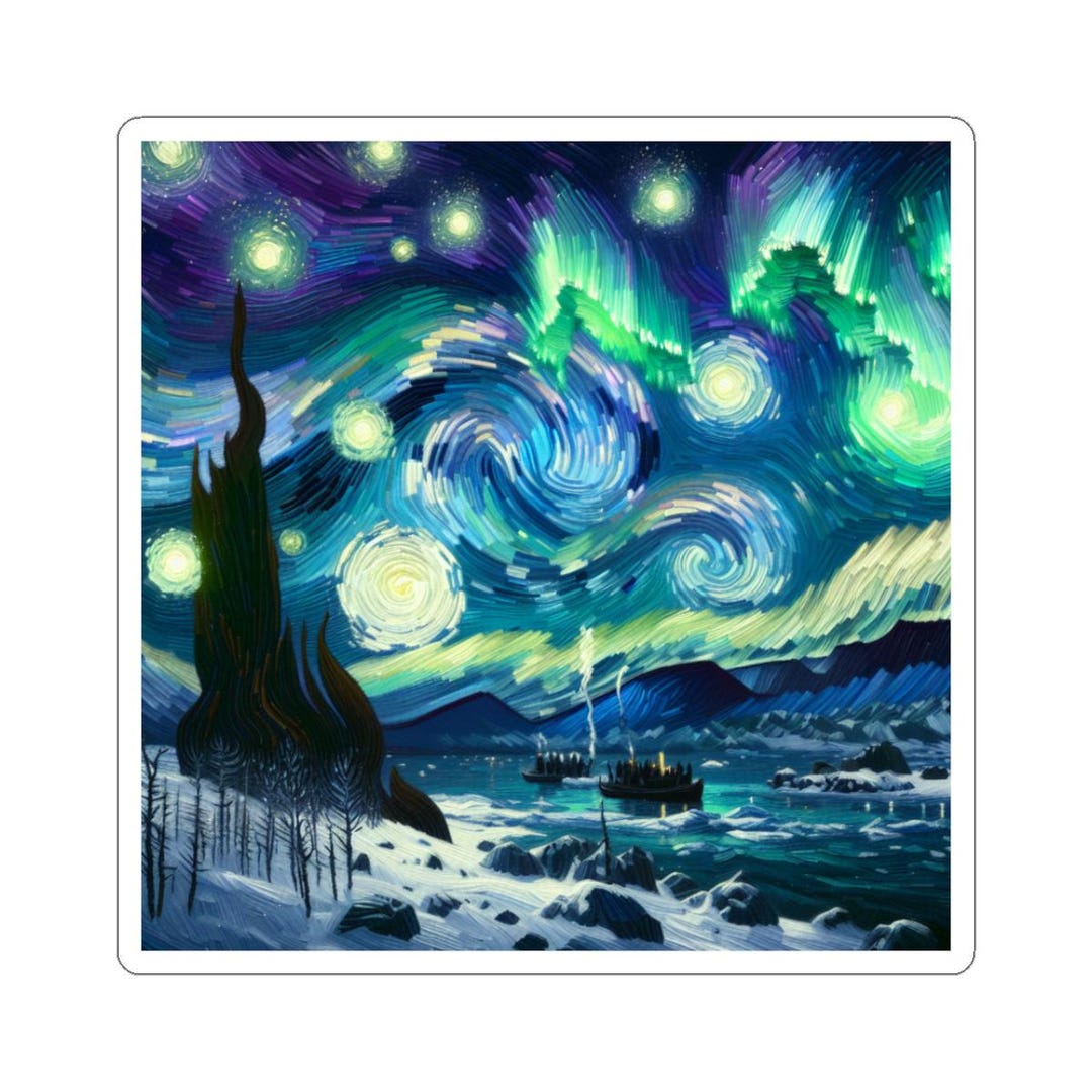Artistic Night Sky Kiss-cut Stickers | Unique Laptop Decals, Decor ...