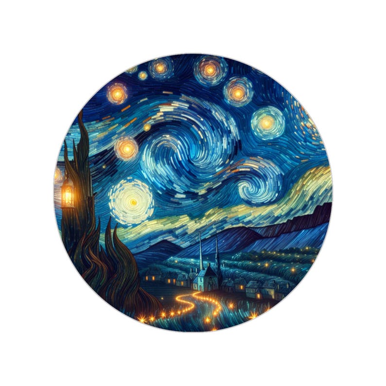 Starry Night Transparent Outdoor Sticker, Vinyl Decal for Car, Laptop ...