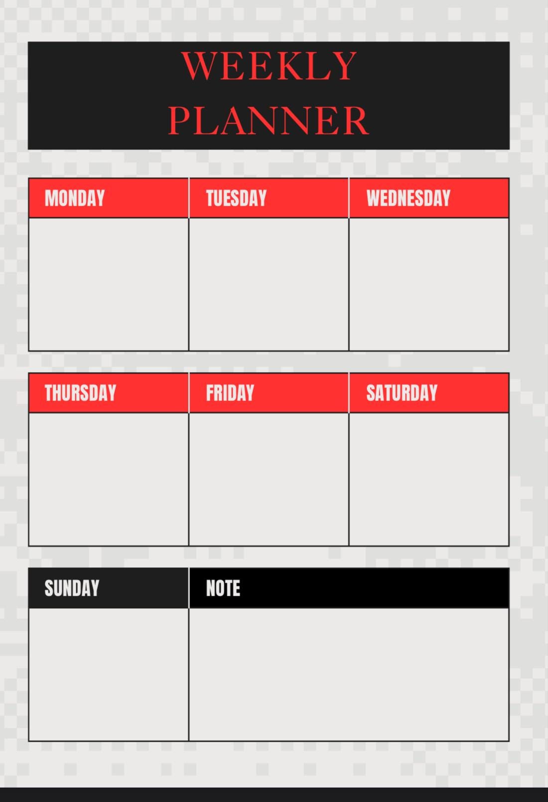 Weekly Planner - Etsy