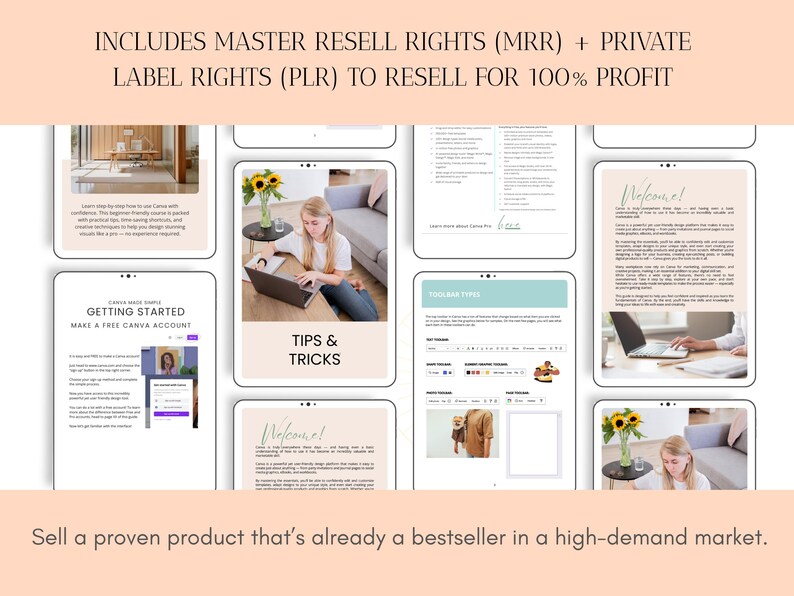 Canva Made Simple Guide, MMR PLR, Beginner Course - Etsy