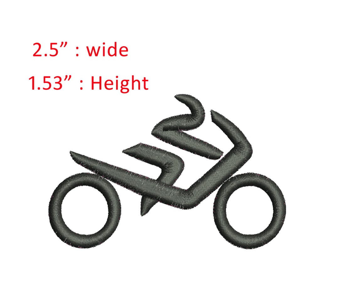 Bike Embroidery Logo Dst File Digitzed for Left Chest and Cap ...