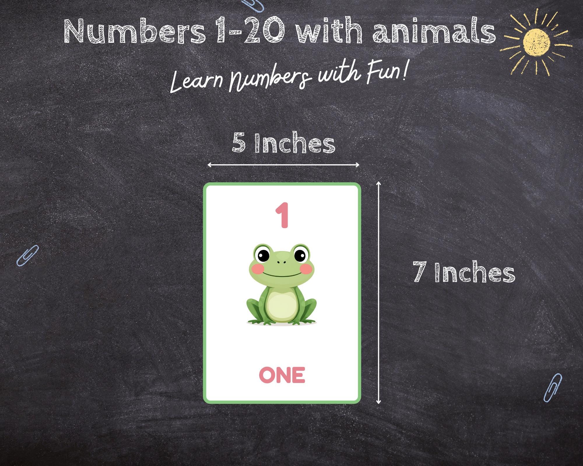 Numbers 1–20 With Animals – Cute Kawaii Flashcards & Coloring Pages ...