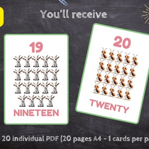 Numbers 1–20 With Animals – Cute Kawaii Flashcards & Coloring Pages ...