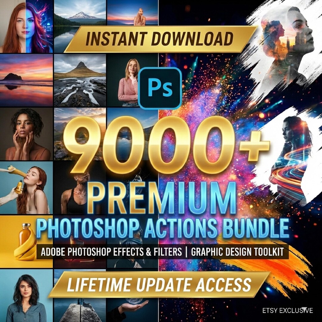 9,000+ Photoshop Actions Bundle | Adobe Photoshop Effects & Filters ...