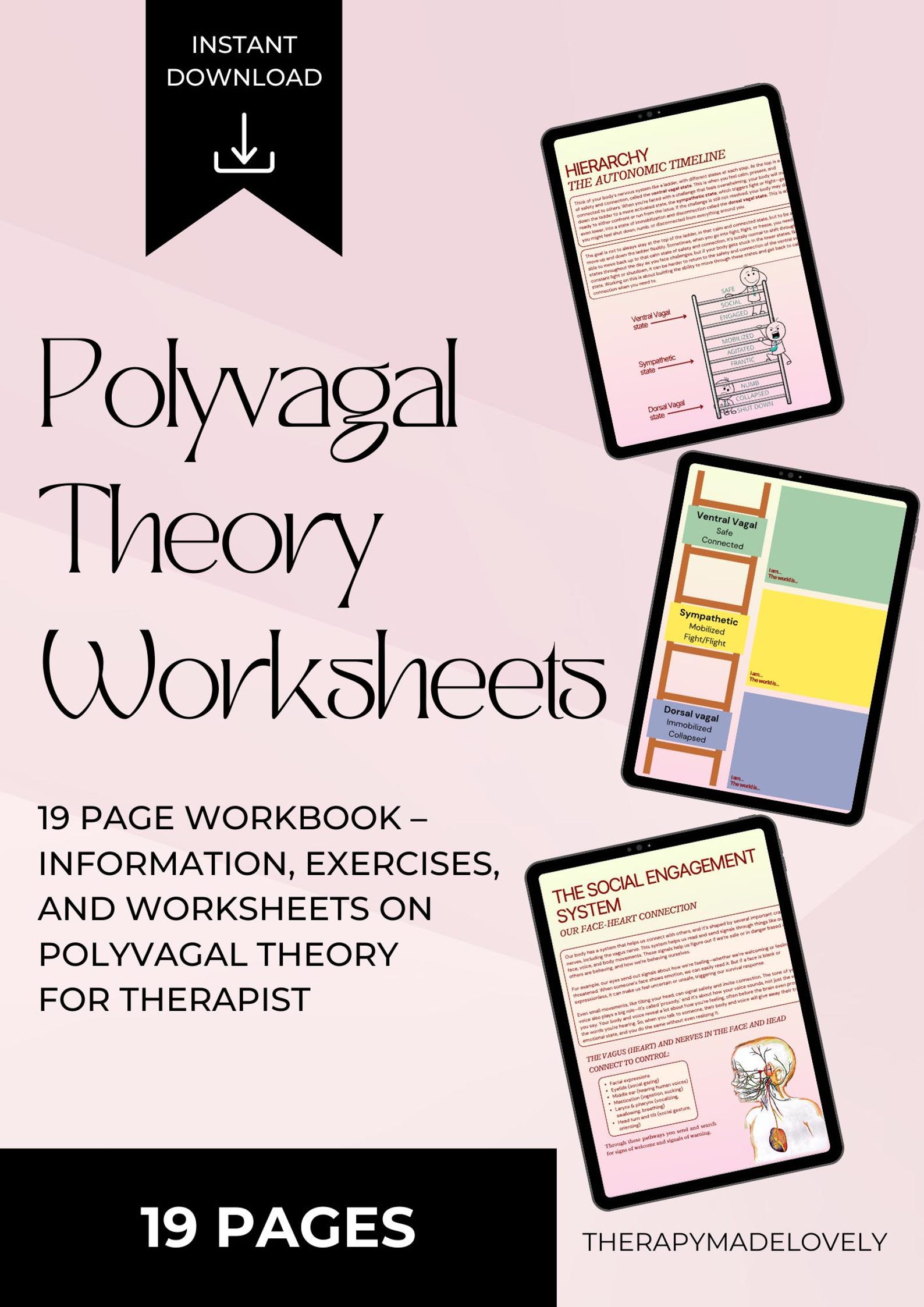 Polyvagal Theory Workbook Cheat Sheet | Therapuetic Intervention ...
