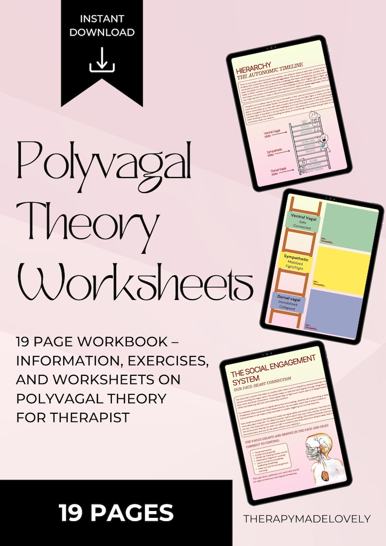 Polyvagal Theory Workbook Cheat Sheet | Therapuetic Intervention ...