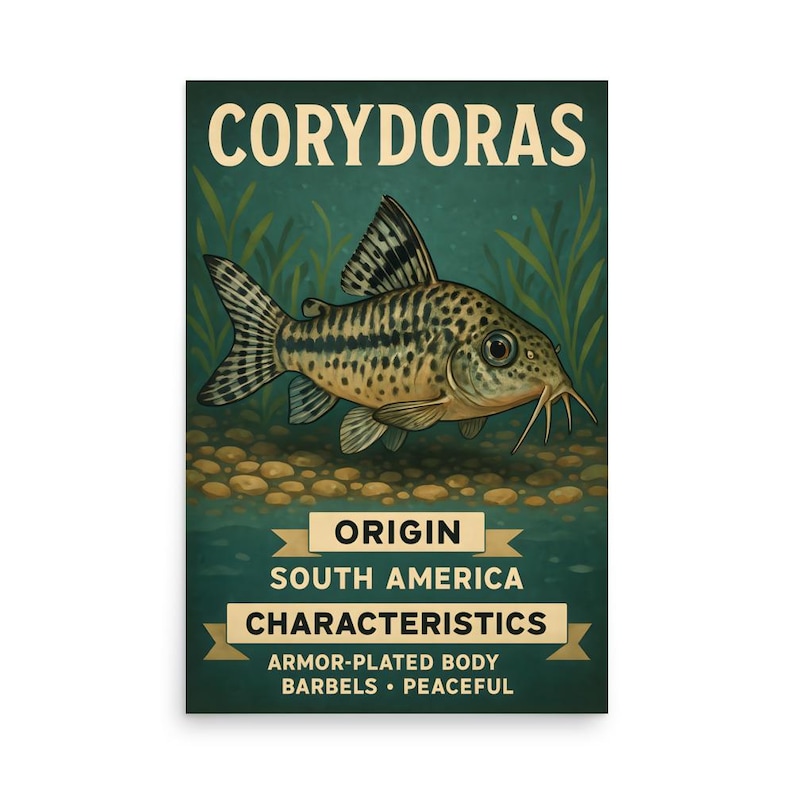 Corydoras Fish Poster - Corydoras Poster - Fish Wall Art - Fish Wall ...