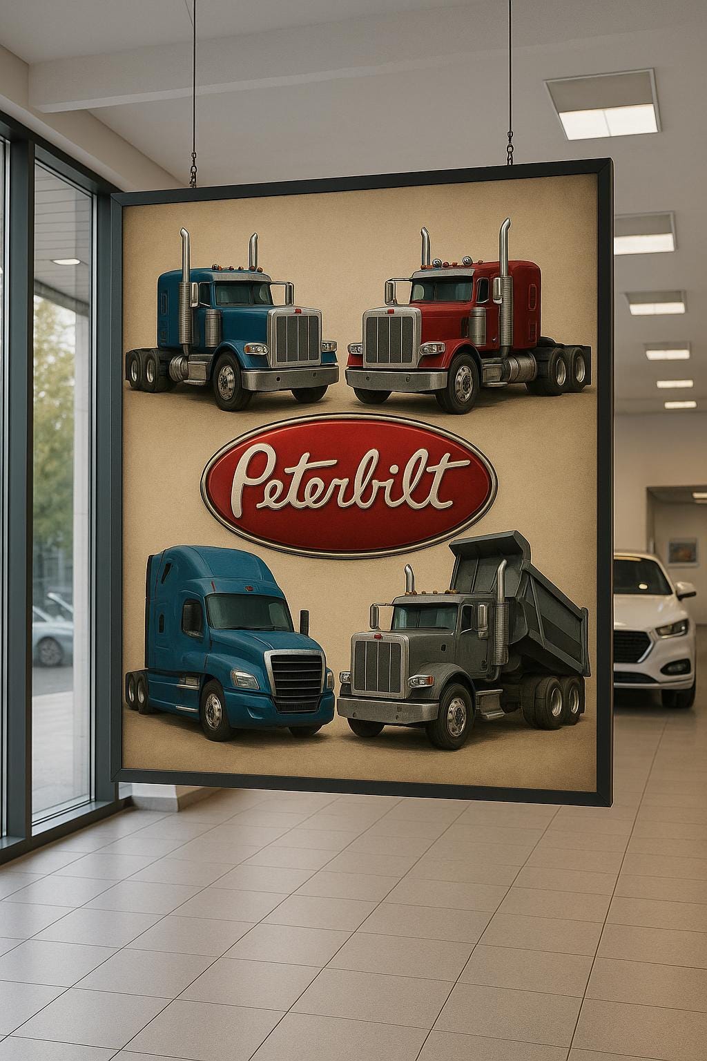 Peterbilt Logo Surrounded by Peterbilt Trucks Poster - Etsy