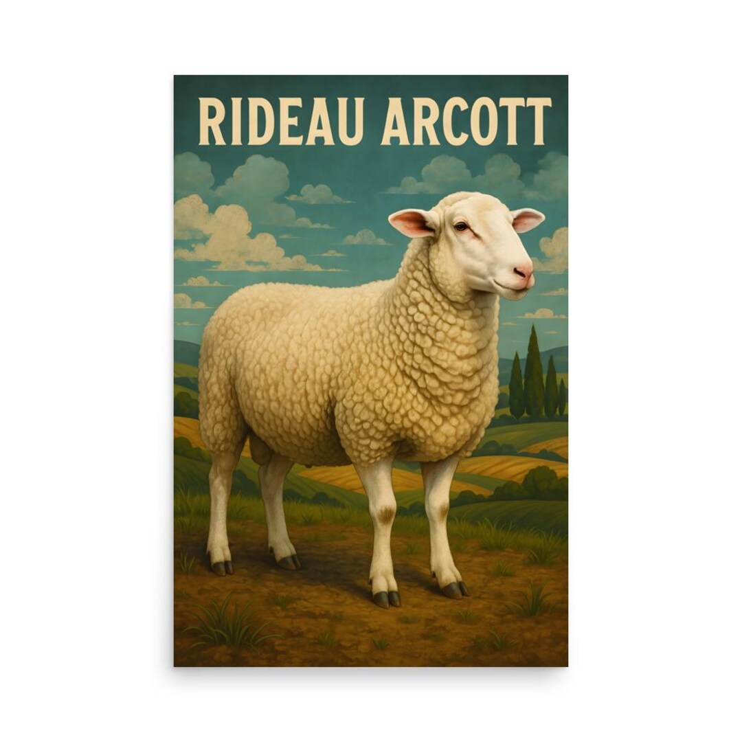 Rideau Arcott Sheep Wall Art Poster - Sheep Breeds - Livestock Poster ...