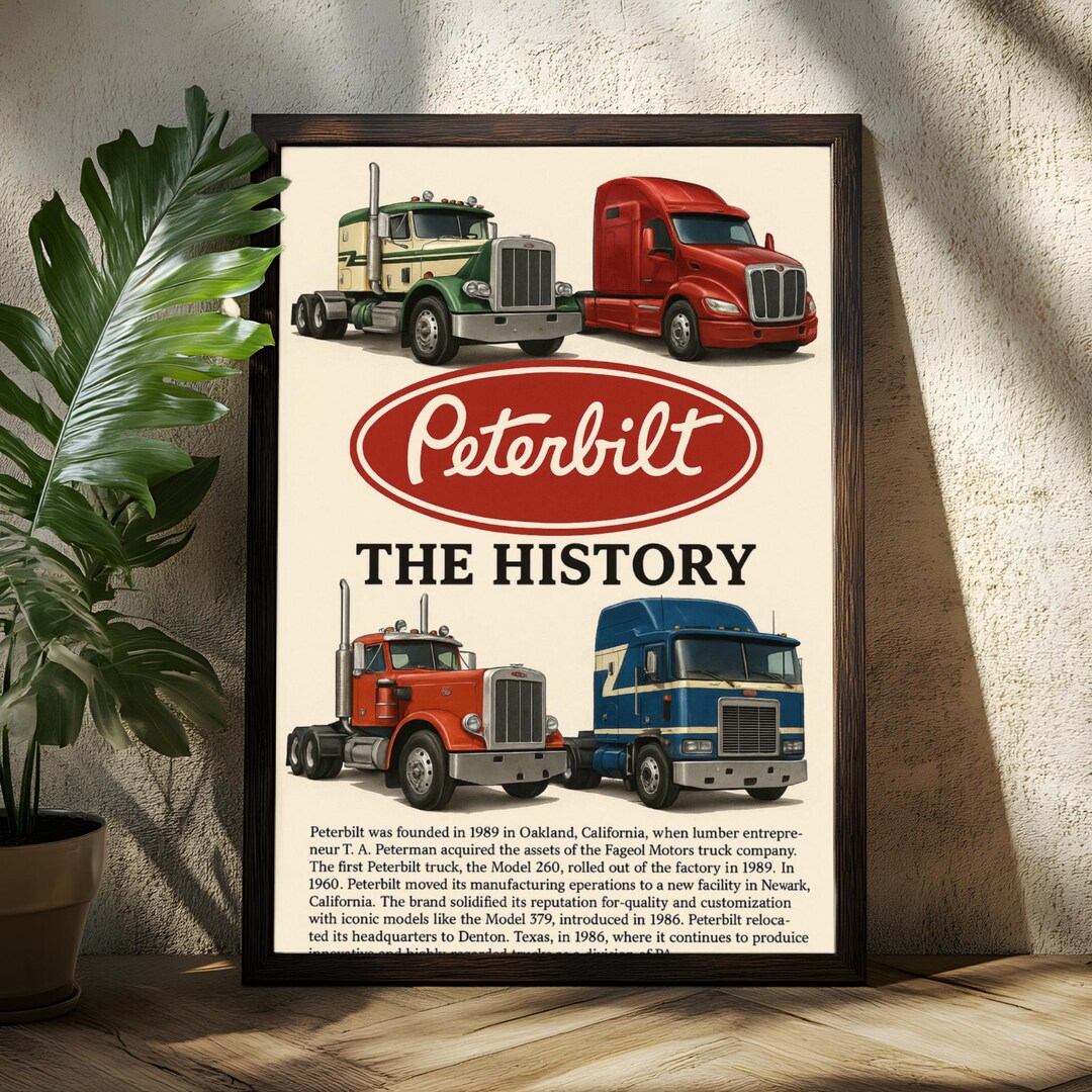 The History of Peterbilt V2 Poster - Etsy