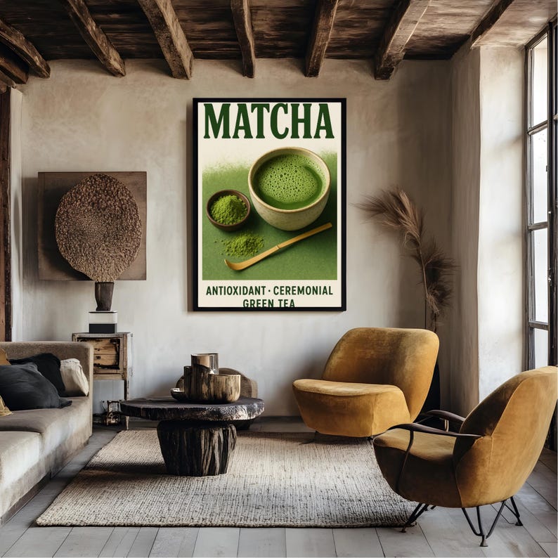 Matcha Poster - Matcha Wall Art - Match Wall Decor - Matcha Art Poster ...