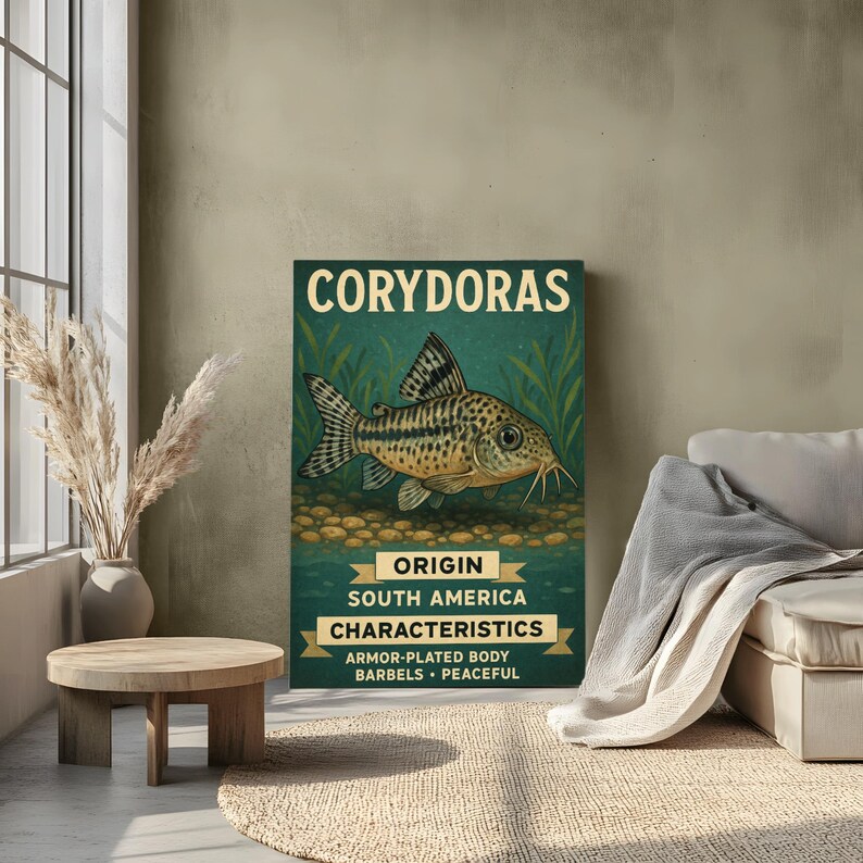 Corydoras Fish Poster - Corydoras Poster - Fish Wall Art - Fish Wall ...
