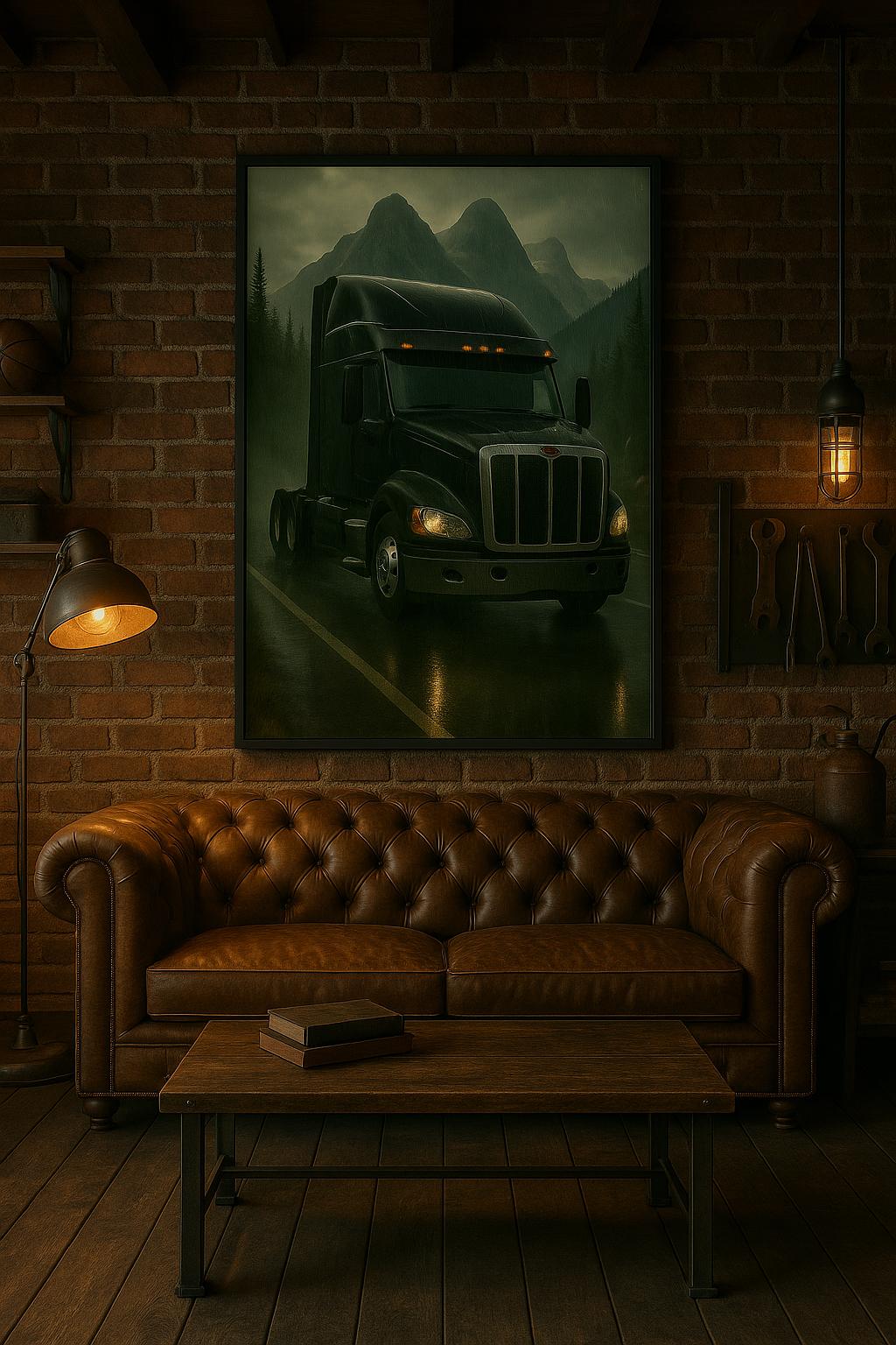 Black Peterbilt 579 Poster - Etsy