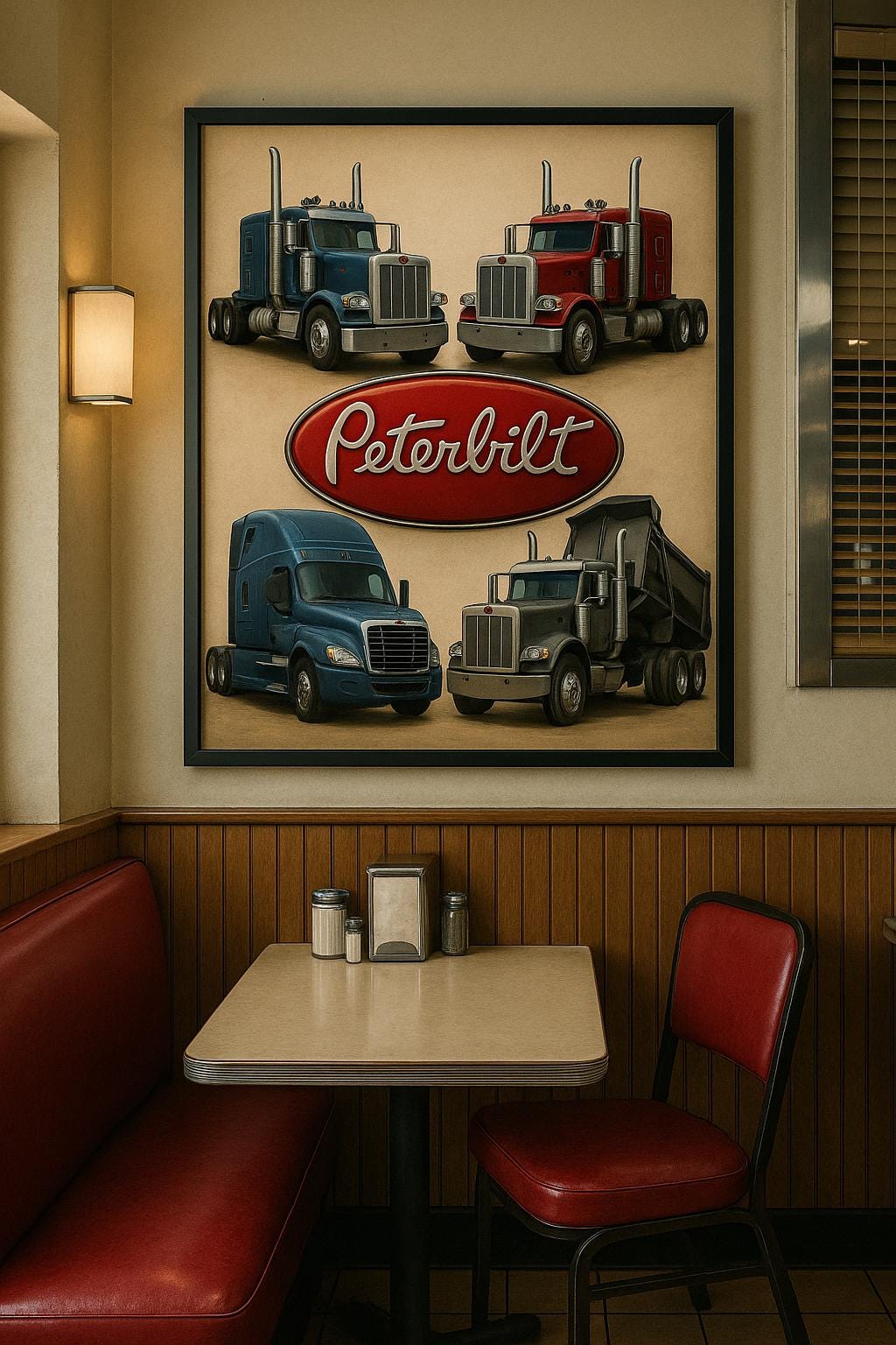Peterbilt Logo Surrounded by Peterbilt Trucks Poster - Etsy