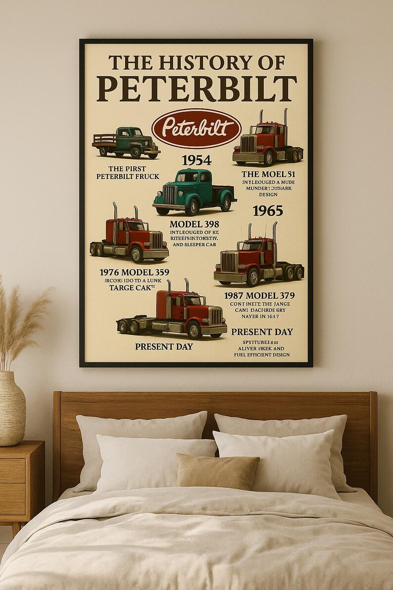 History of Peterbilt Poster - Etsy UK