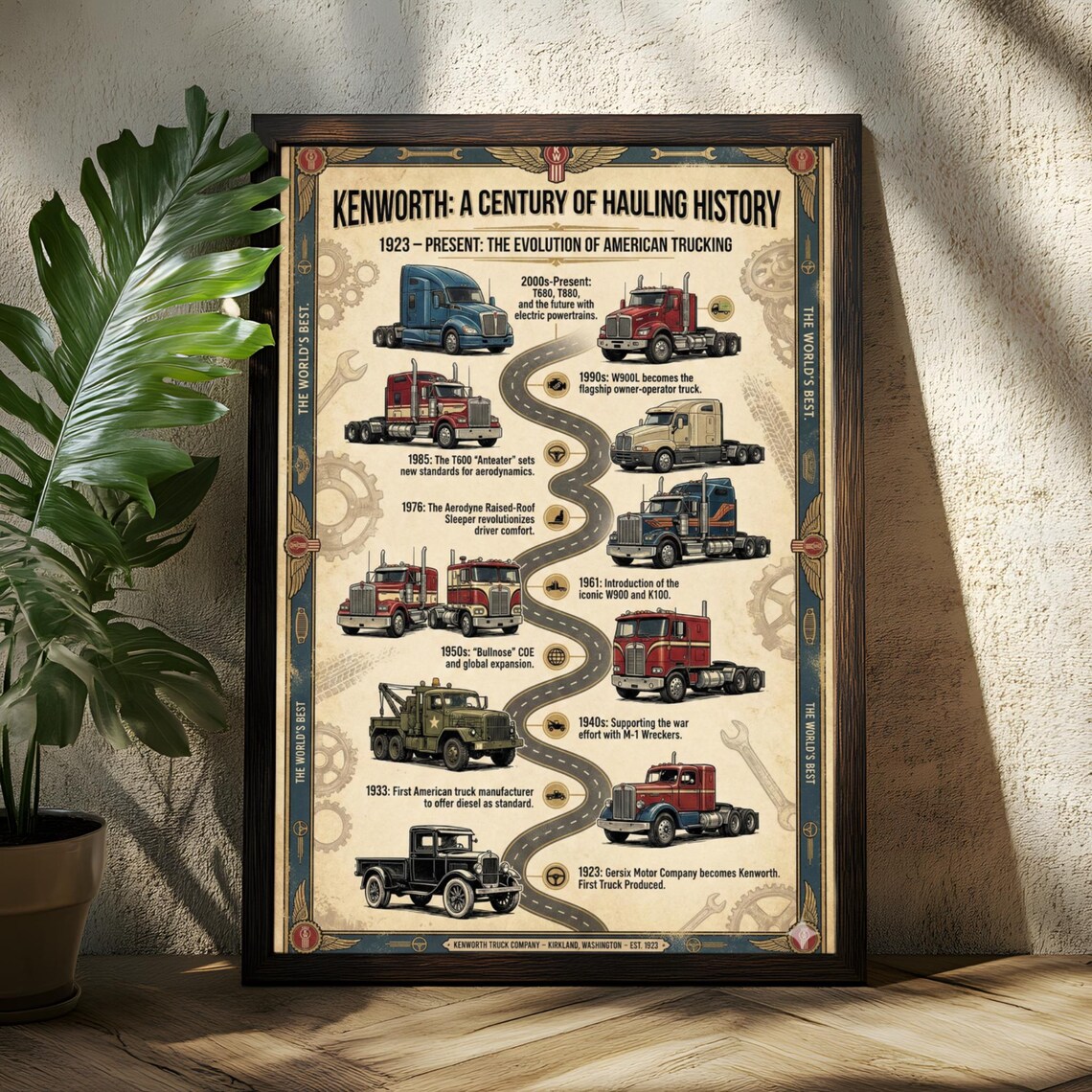 The History of Kenworth - Kenworth Poster - Kenworth Semi Poster - Semi ...