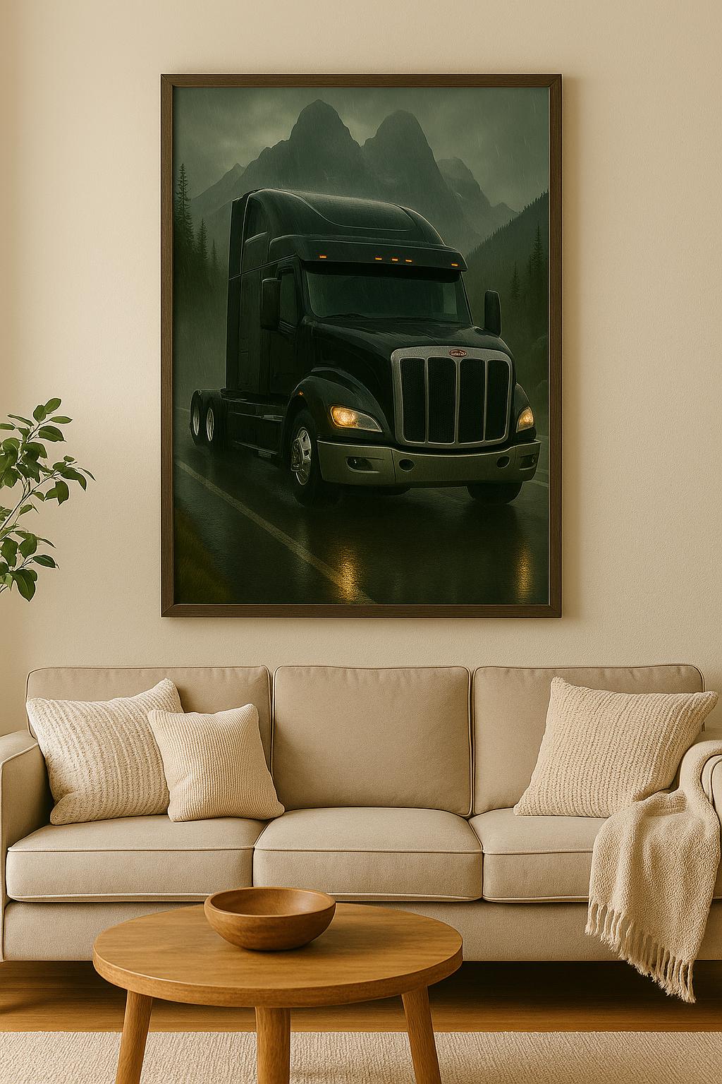 Black Peterbilt 579 Poster - Etsy