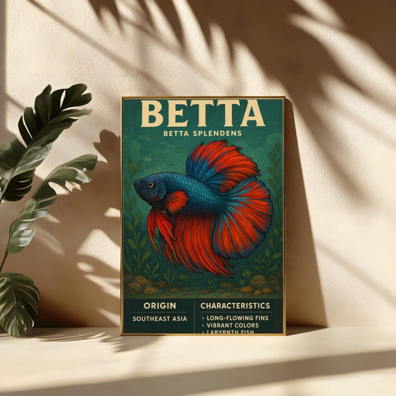 Betta Fish Poster - Betta Fish Wall Art - Betta Fish Wall Decor - Fish ...