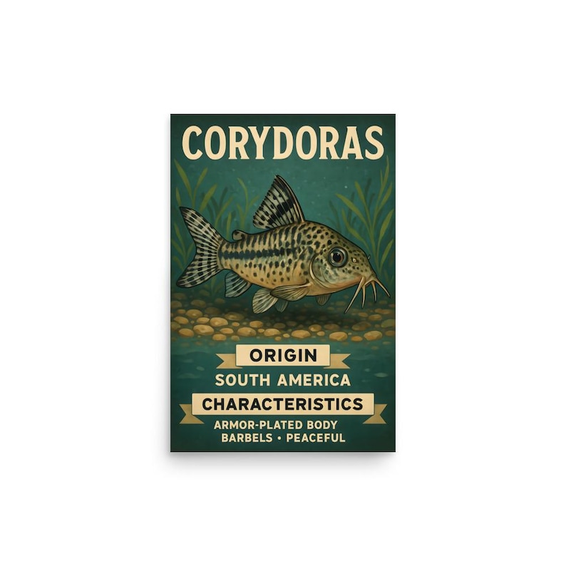Corydoras Fish Poster - Corydoras Poster - Fish Wall Art - Fish Wall ...