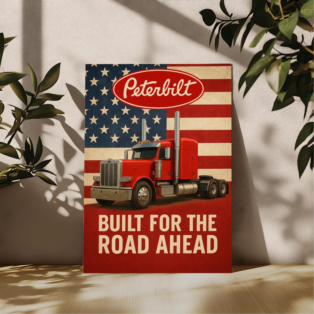Peterbilt American Flag Poster - Etsy