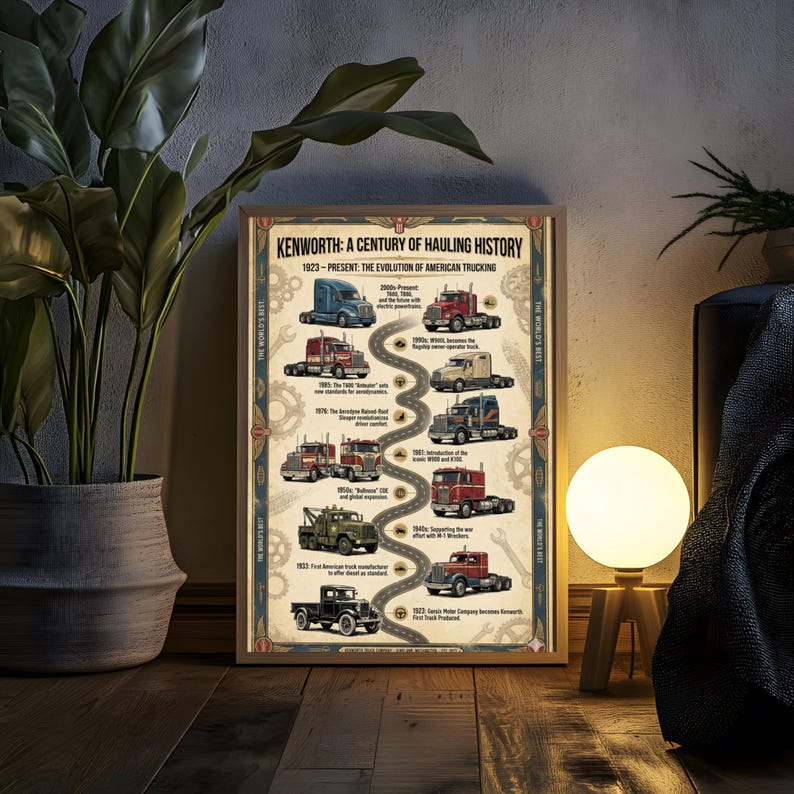 The History of Kenworth - Kenworth Poster - Kenworth Semi Poster - Semi ...