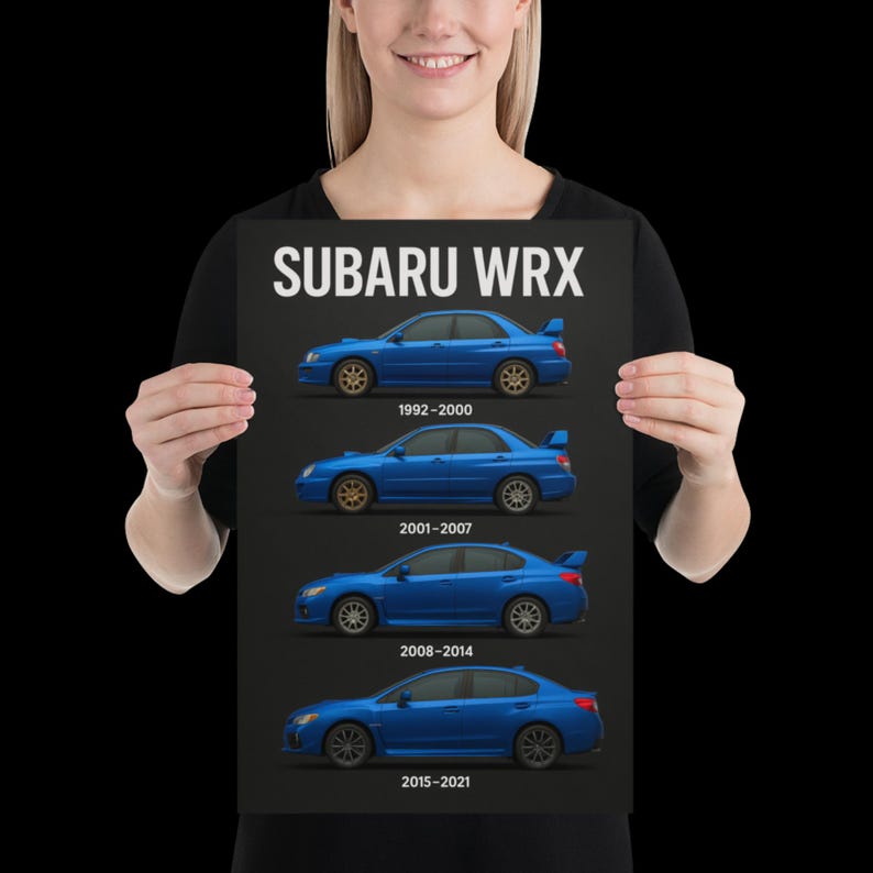 Subaru WRX Generations Poster - Etsy