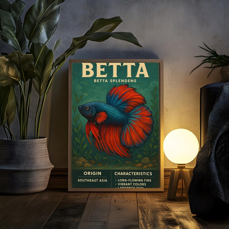 Betta Fish Poster - Betta Fish Wall Art - Betta Fish Wall Decor - Fish ...