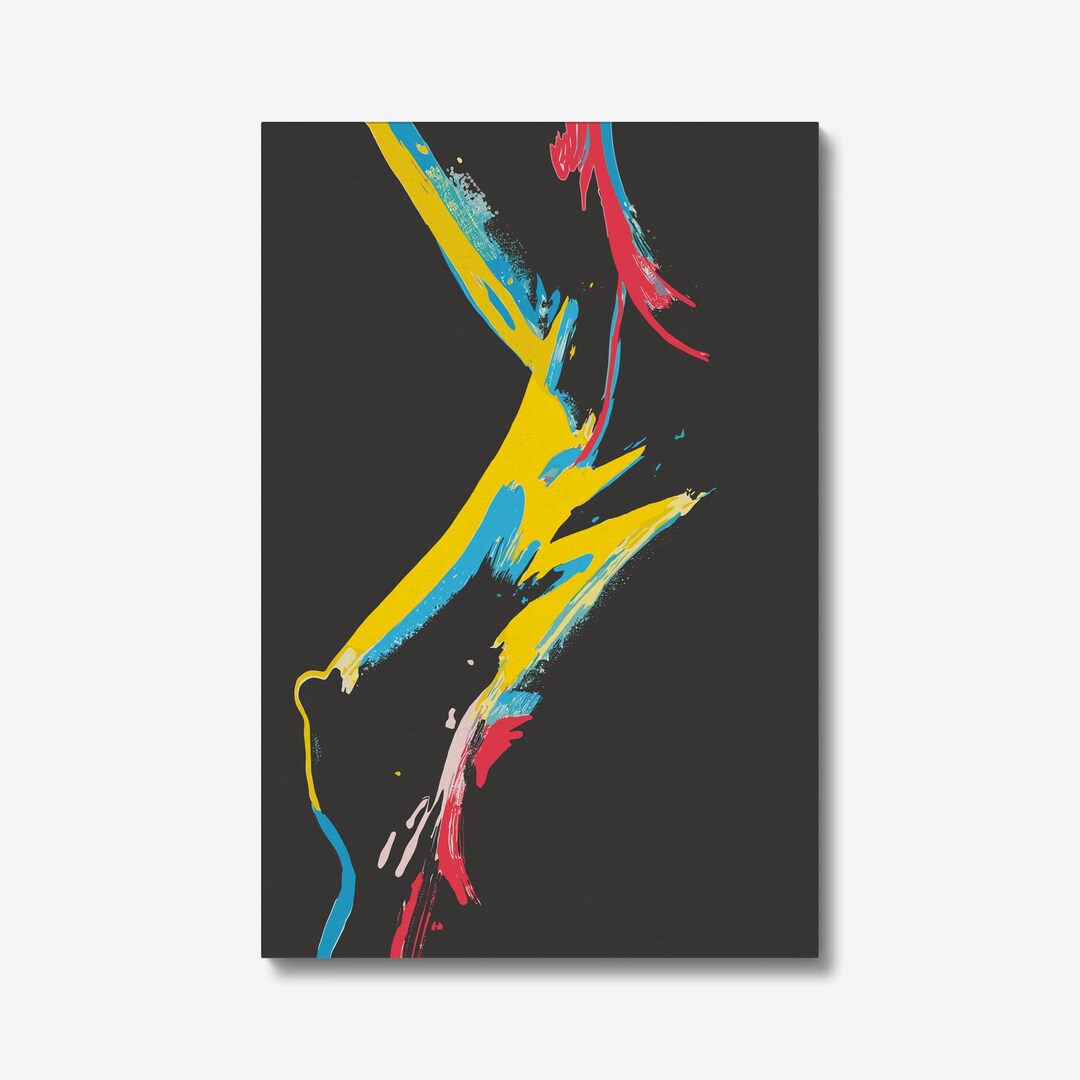 Sensual Abstract Nude Drawing: Fauvism Expressionist Wall Art ...