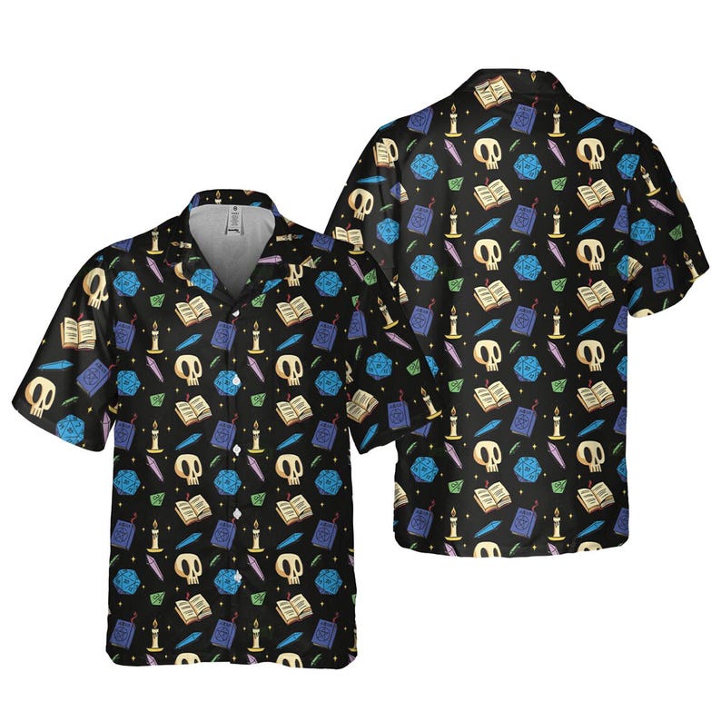 Dungeon Master Shirt, Dice Shirt 3D Dnd Hawaiian Shirt Mens Button Down ...