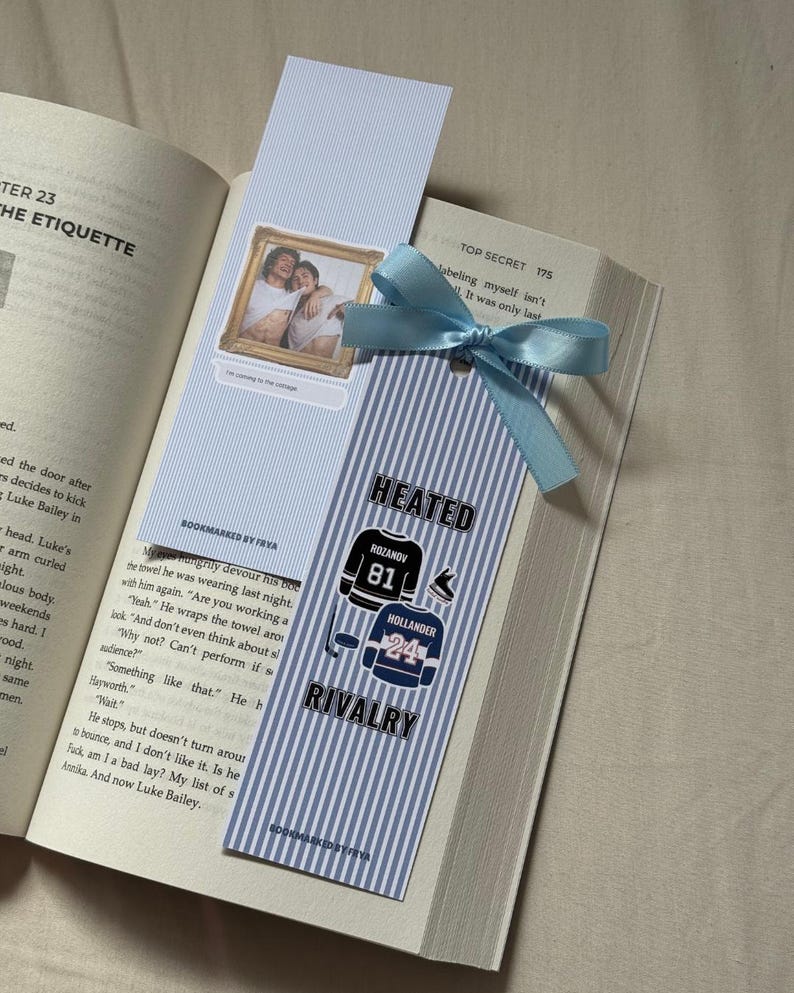 Heated Rivalry Booktok Bookmark | Ice Hockey Romance, Kindle, Bookmark ...