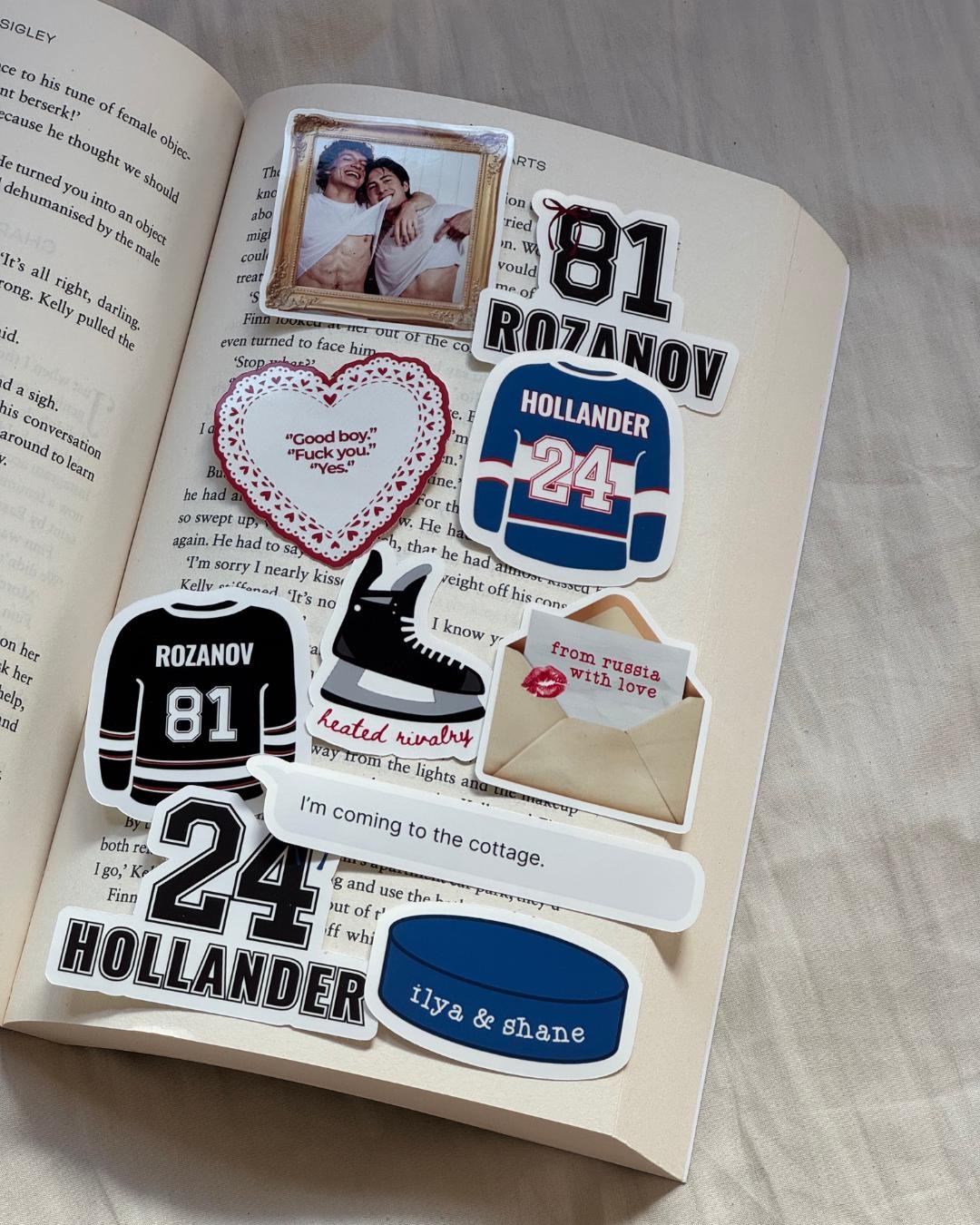 Heated Rivalry Booktok Stickers | Ice Hockey Romance, Kindle Decals - Etsy