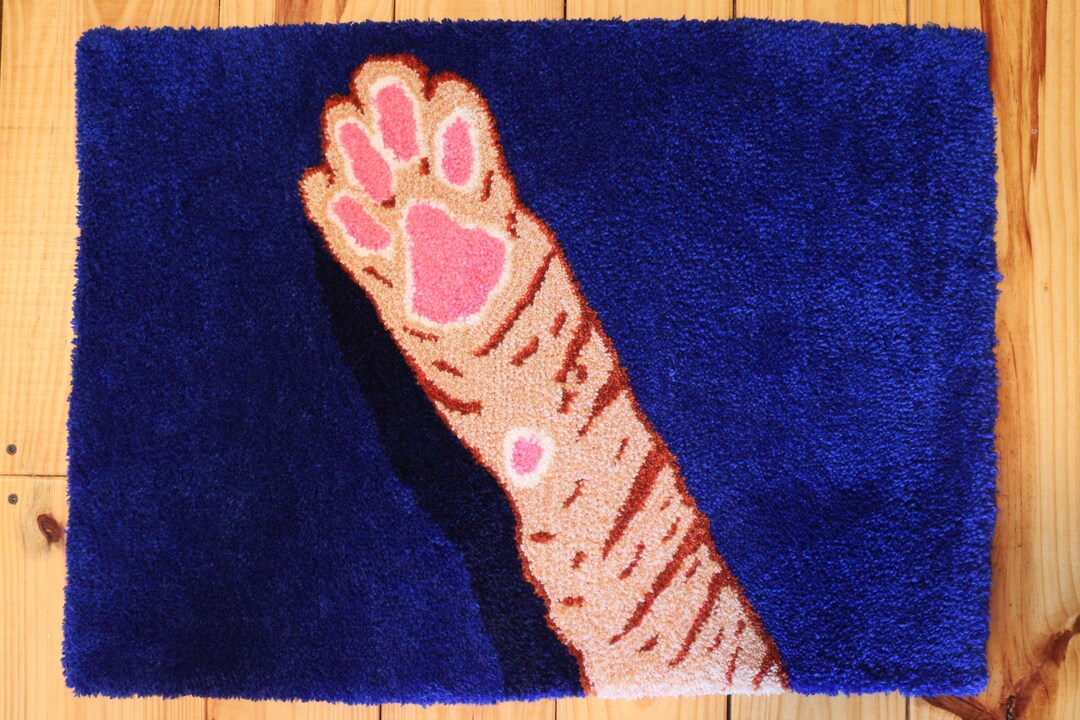 Hand Tufted Cat Paw Rug - Etsy