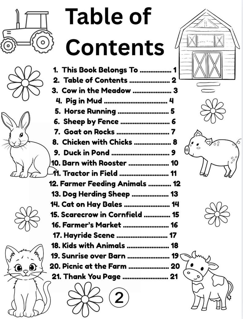 Farm Friends Coloring Book | Printable Farm Animal Coloring Pages for ...